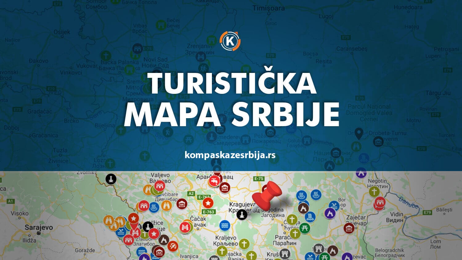 Turistička mapa Srbije 📌 TopSmestaj.com